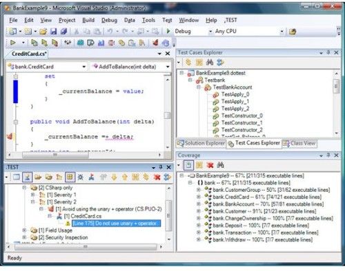 .NET Static Analysis and Parasoft dotTEST