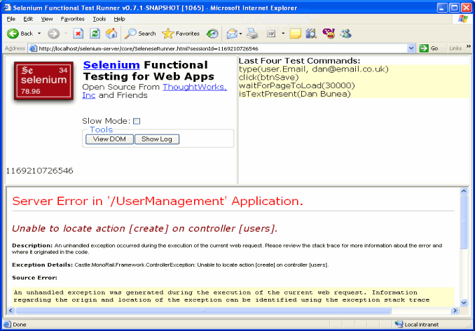 Tdd With Selenium And Castle