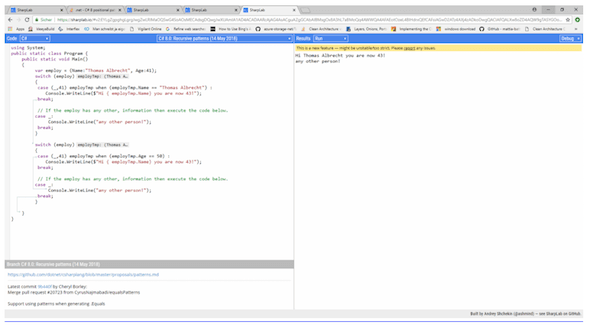 C# 8 Ranges and Recursive Patterns - InfoQ