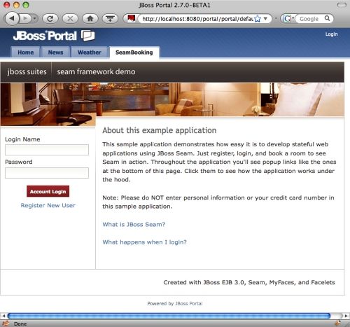 Developing Portlets using JSF, Ajax, and Seam (Part 3 of 3) - InfoQ