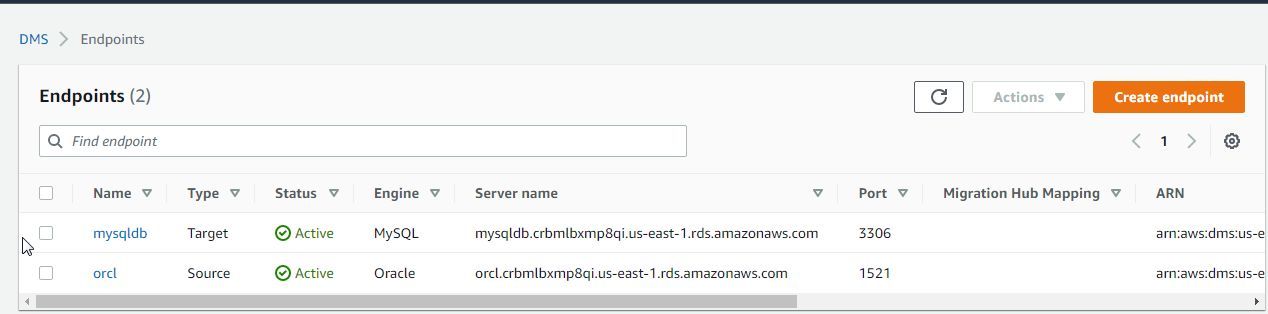 How to Migrate an Oracle Database to MySQL Using AWS Database Migration Service