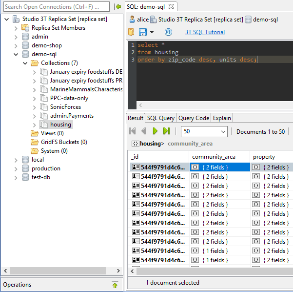 Studio 3T: SQL Exploration for MongoDB - InfoQ