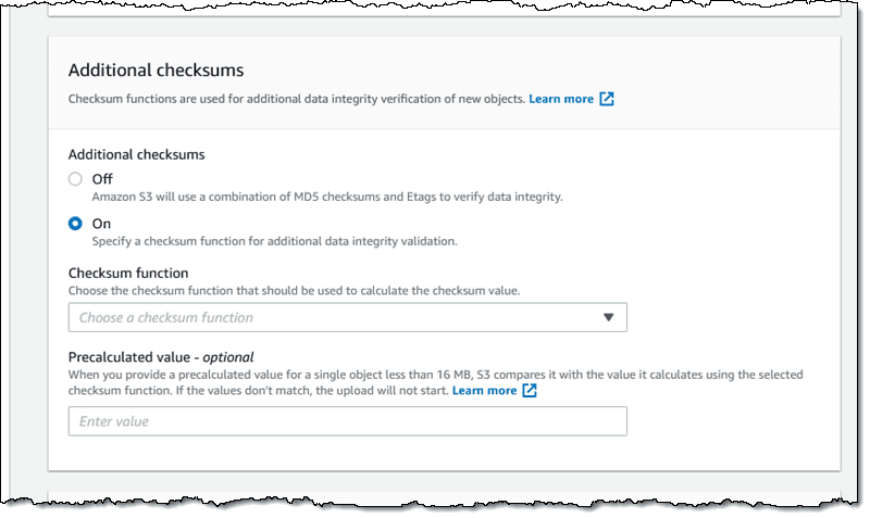 Amazon S3 Supports New Checksum Algorithms for Integrity Checking - InfoQ